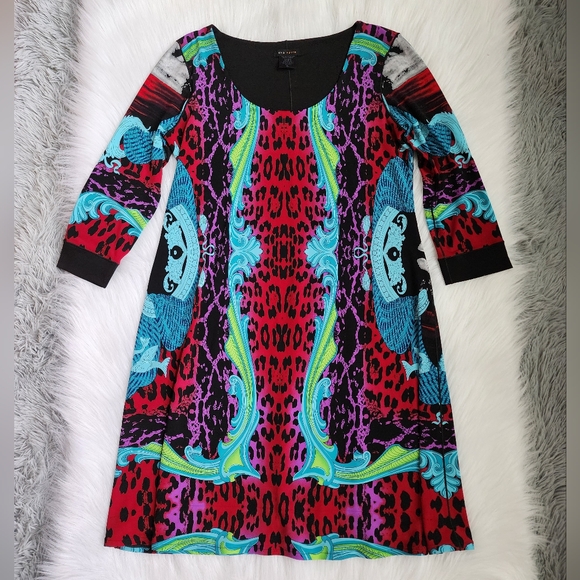 eva varro | Dresses | Eva Varro Colorful Cheetah And Koi Print Dress ...